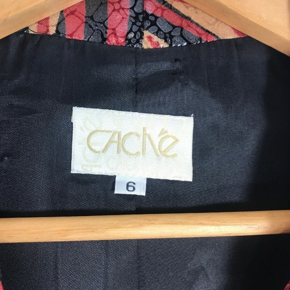 Caché | Jackets & Coats | Vintage Cache Womens Red Black Jacket | Poshmark